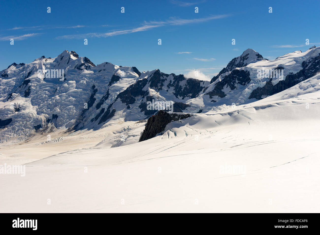 Mountain landscape with snow and clear blue sky Stock Photo - Alamy