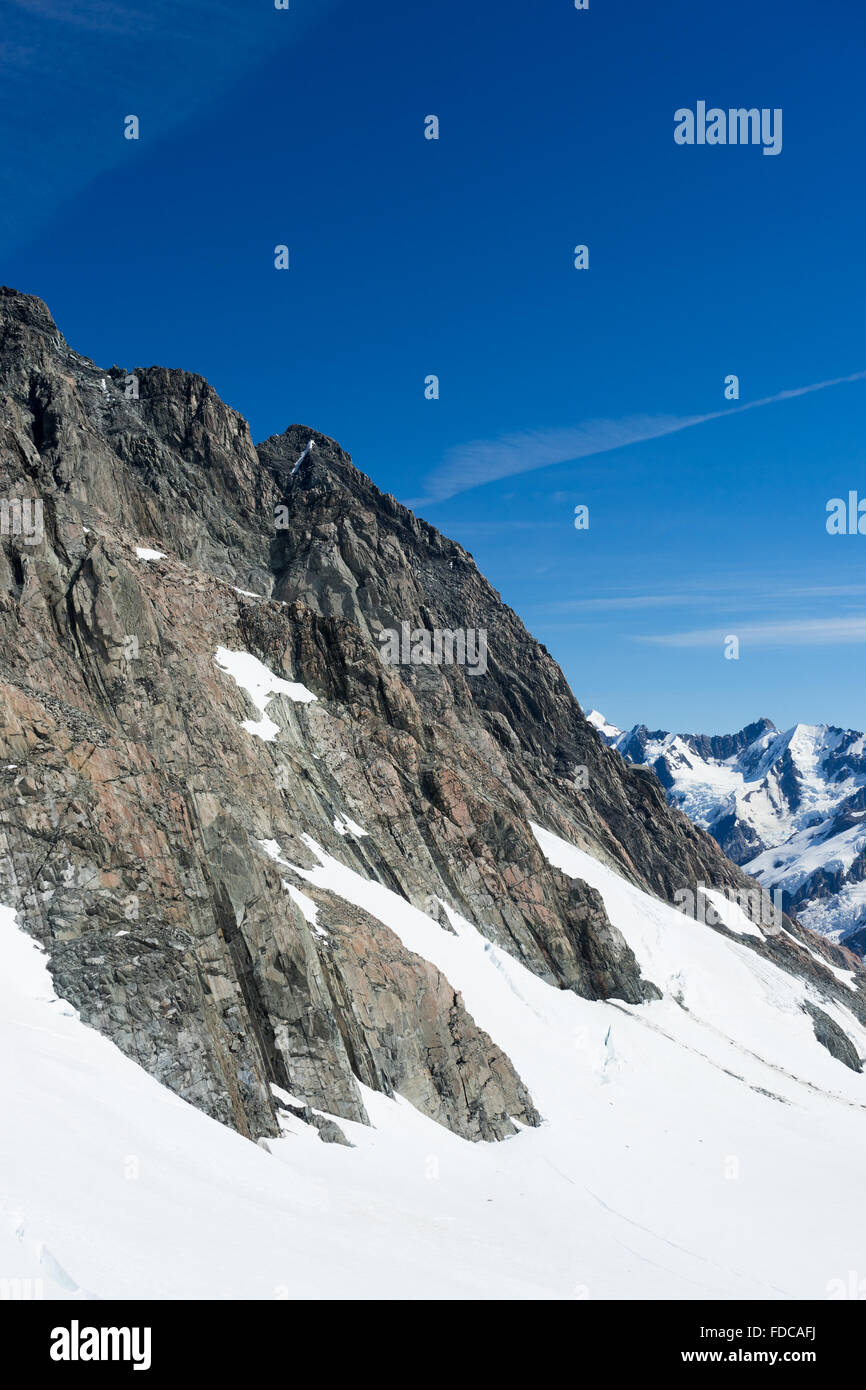 Mountain landscape with snow and clear blue sky Stock Photo - Alamy