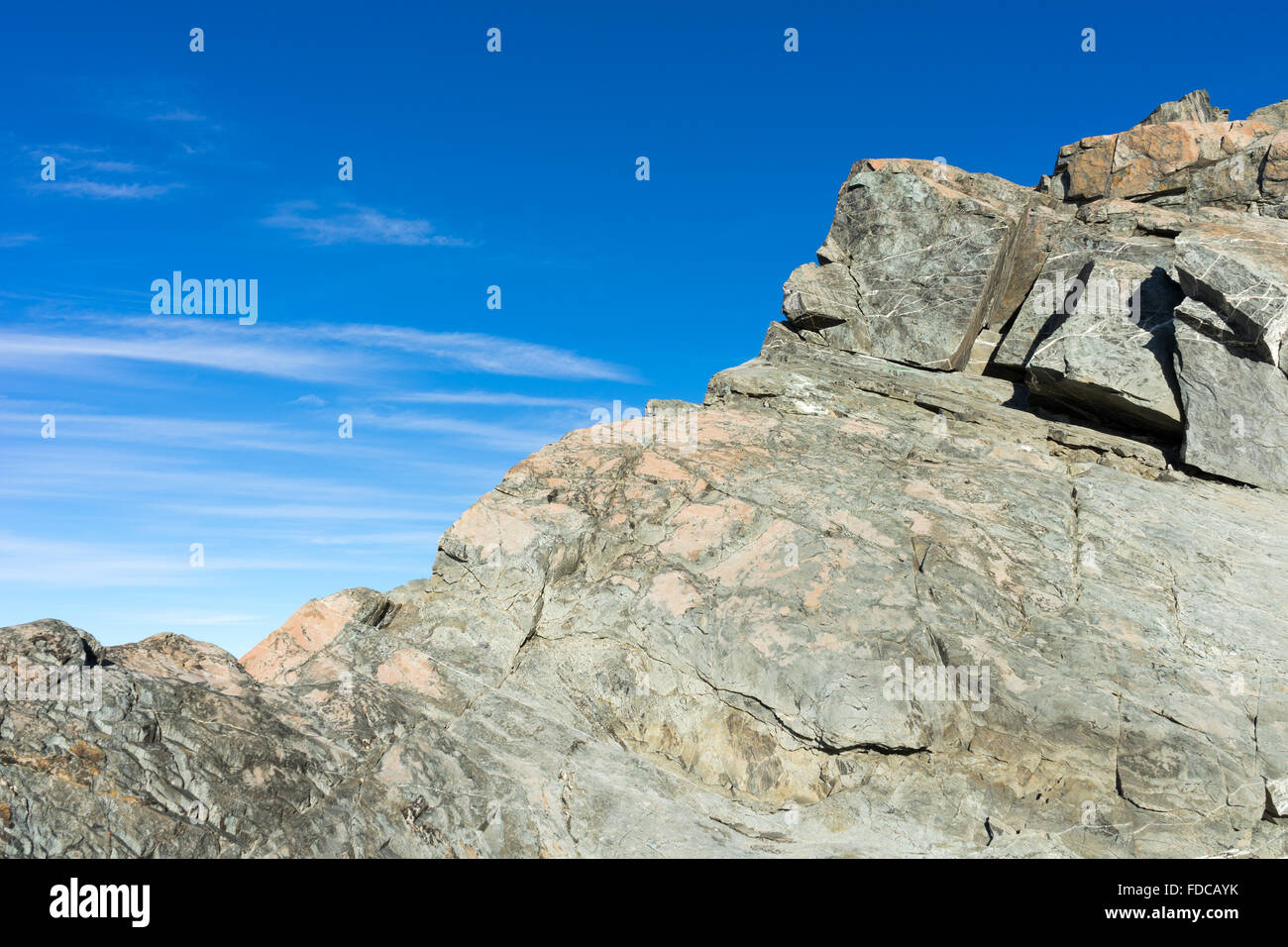 Natural landscape of stone rock with clear blue sky Stock Photo - Alamy