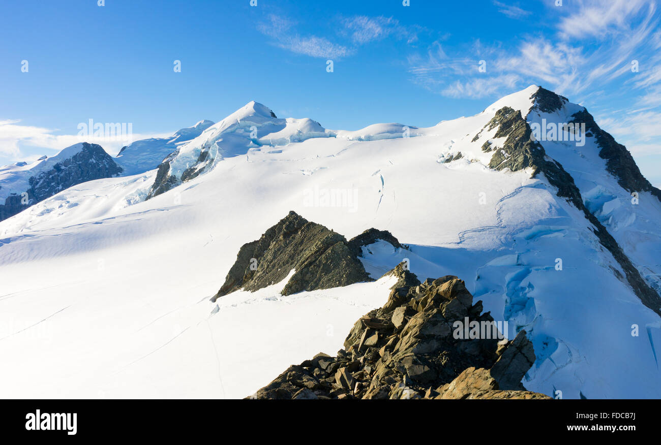 Mountain landscape with snow and clear blue sky Stock Photo - Alamy