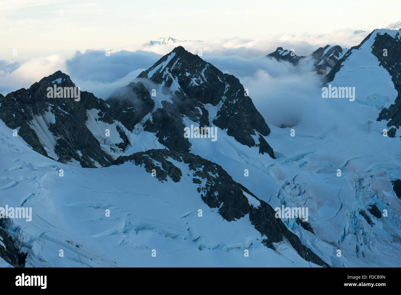 Mountain landscape with snow and clear blue sky Stock Photo - Alamy