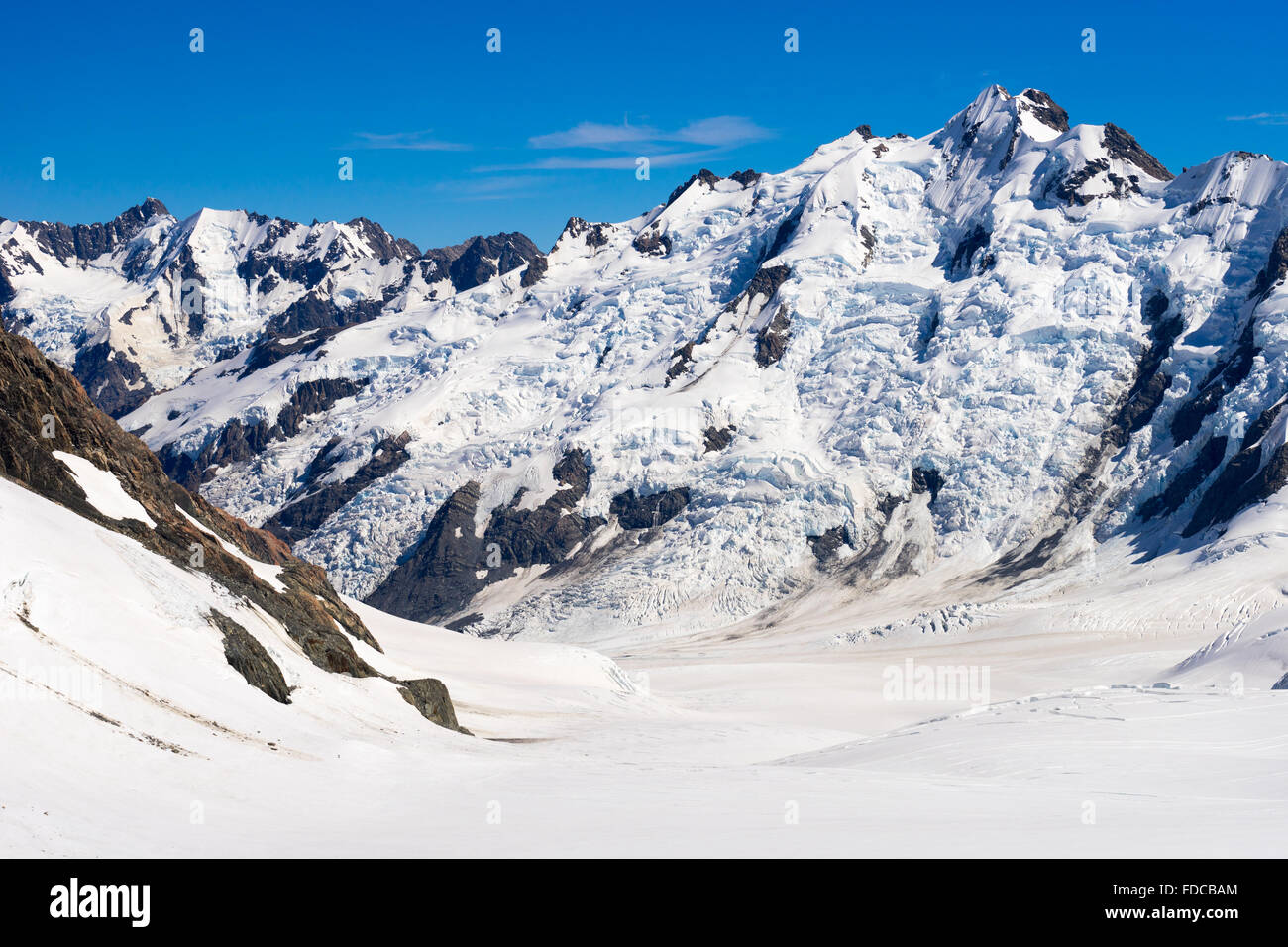 Mountain landscape with snow and clear blue sky Stock Photo - Alamy