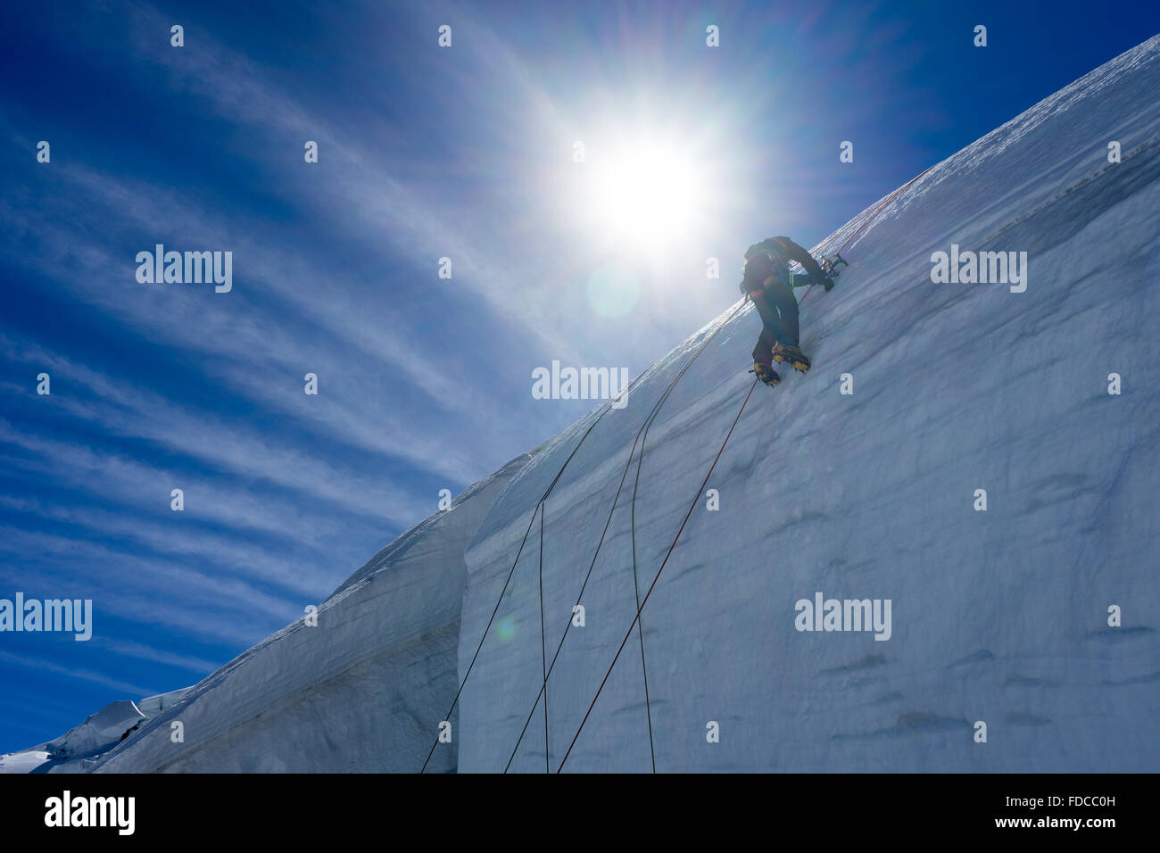 Man snow climbing new zealand hi-res stock photography and images - Alamy