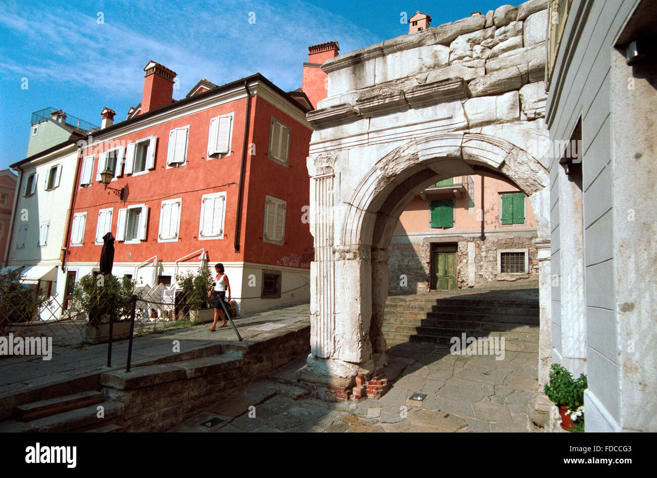 Italy, Friuli Venezia Giulia, Trieste, Arco di Riccardo, Roman Arch ...