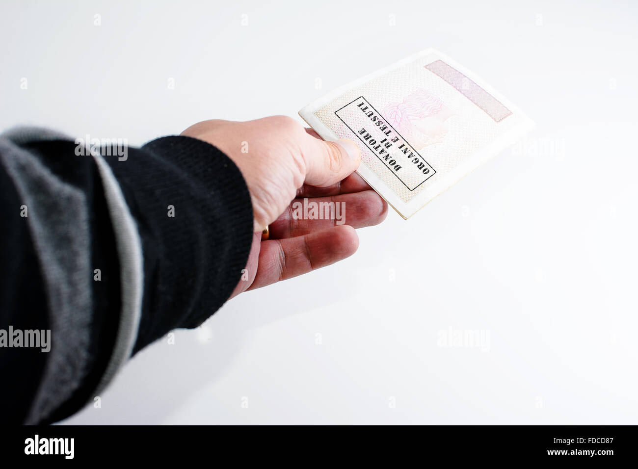 Italian Identity card and white background Stock Photo - Alamy