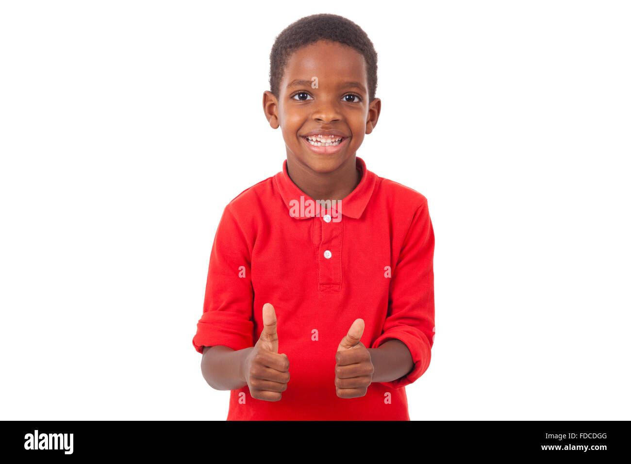 Portrait of a cute african american little boy making thumbs up gesture ...