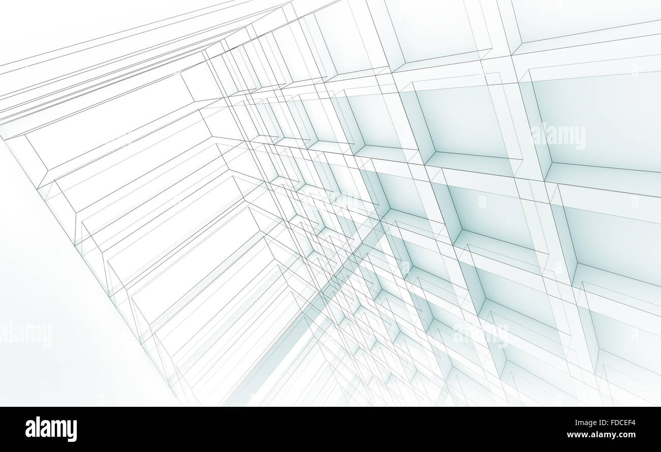 Abstract architecture background with perspective view of modern ...