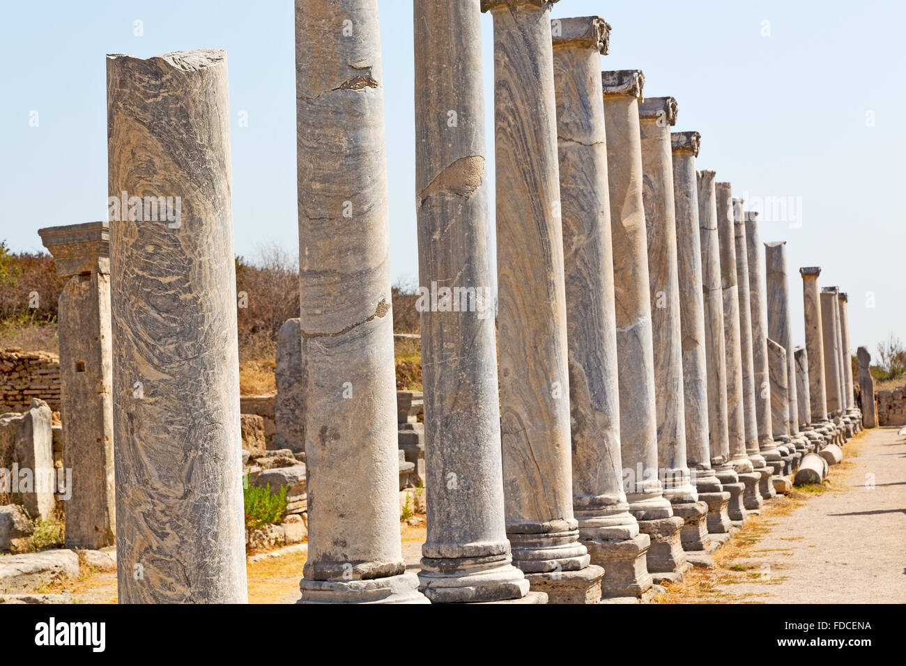 old construction in asia turkey the column and the roman temple Stock ...