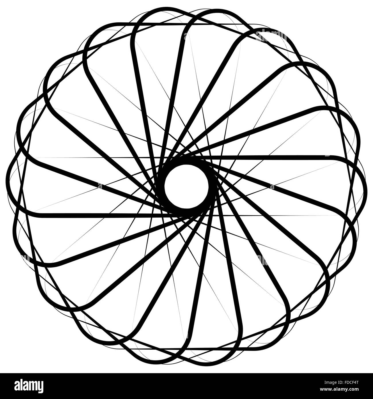 Abstract circular, spiral element on white. Vector Stock Vector Image ...