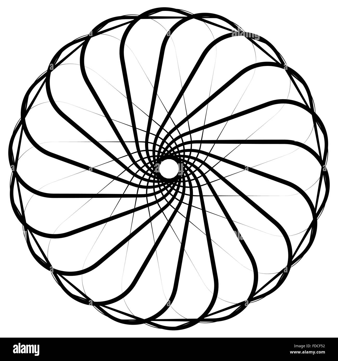 Abstract circular, spiral element on white. Vector Stock Vector Image ...