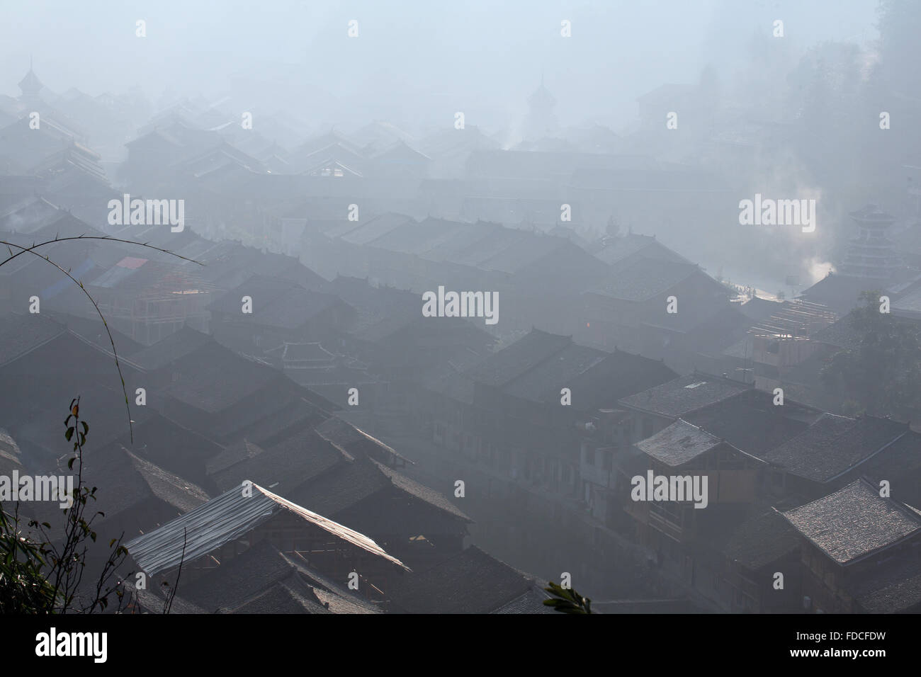 Guizhou Province Liping County Zhaoxing ancient village Stock Photo - Alamy