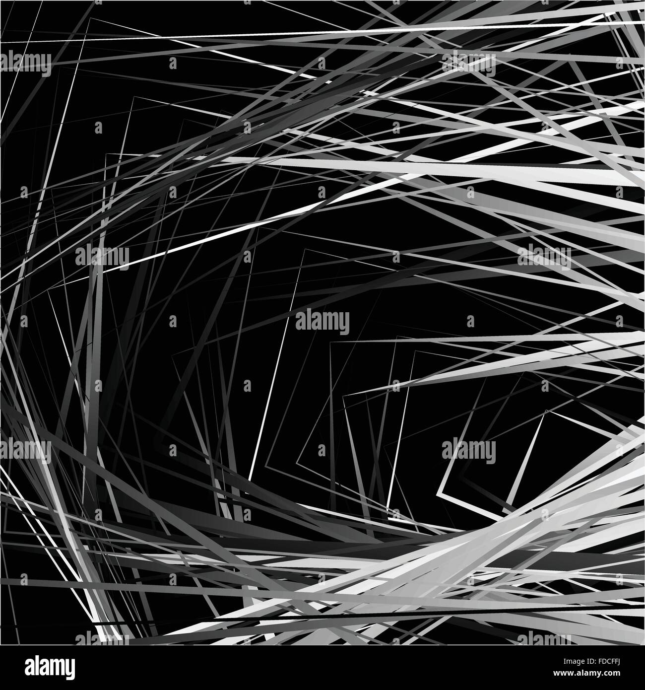 Rough vector texture with edgy rectangular shapes. Abstract grayscale ...