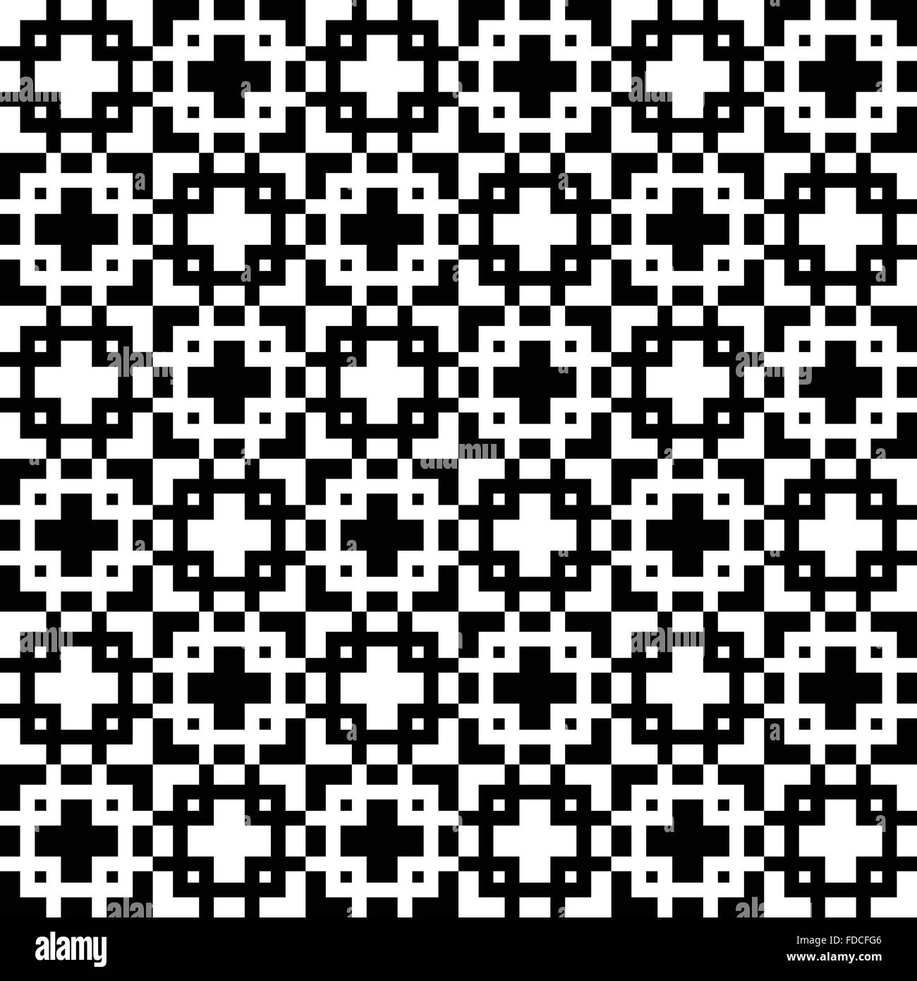 Monochrome, seamlessly repeatable pattern, abstract black and white ...