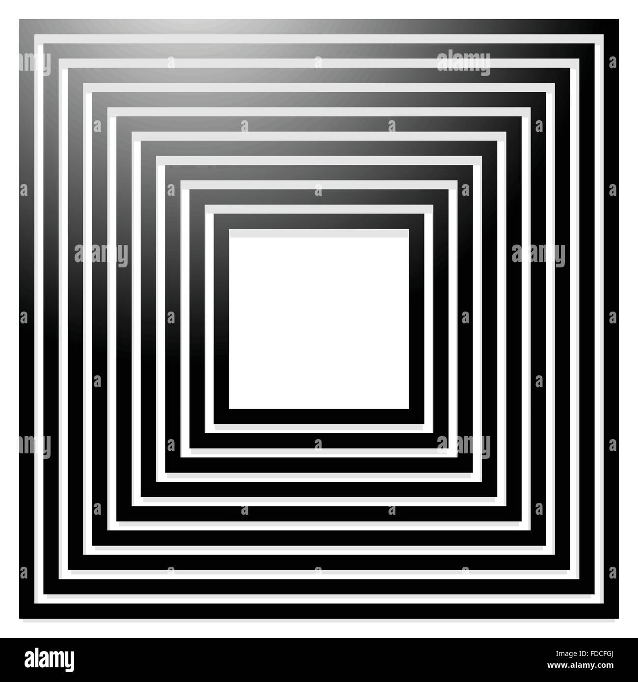 Radiating squares abstract element. Monochrome vector art Stock Vector ...