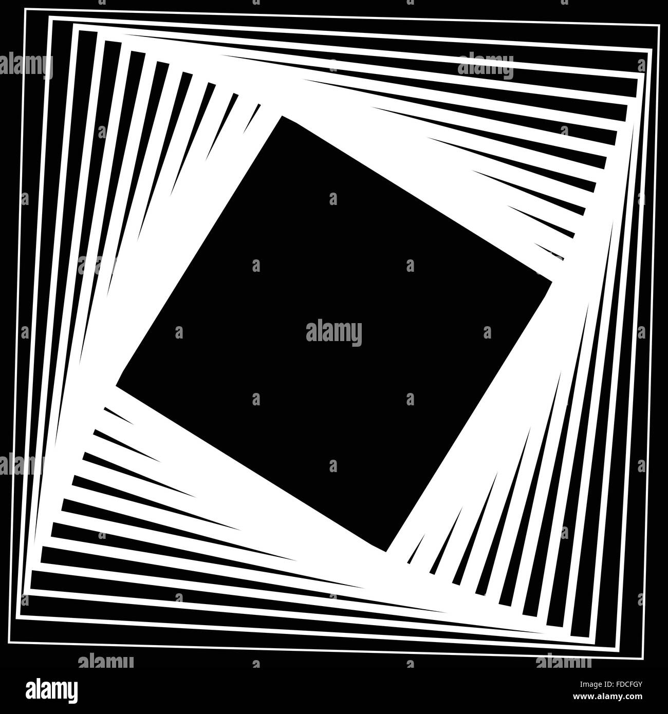 Abstract Monochrome Background With Twisting Rotating Squares Vector Stock Vector Image And Art