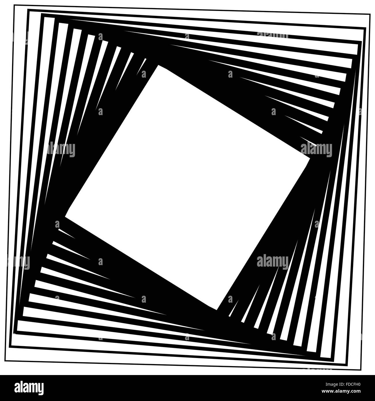 Abstract Monochrome Background With Twisting Rotating Squares Vector Stock Vector Image And Art