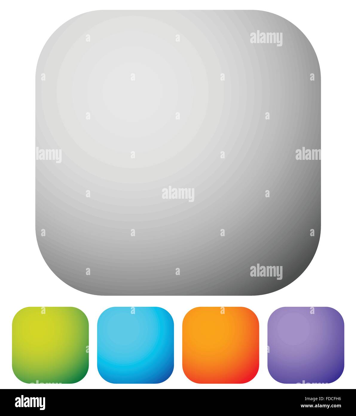 Rounded corner squares in 5 colors, eps 10 vector Stock Vector Image ...