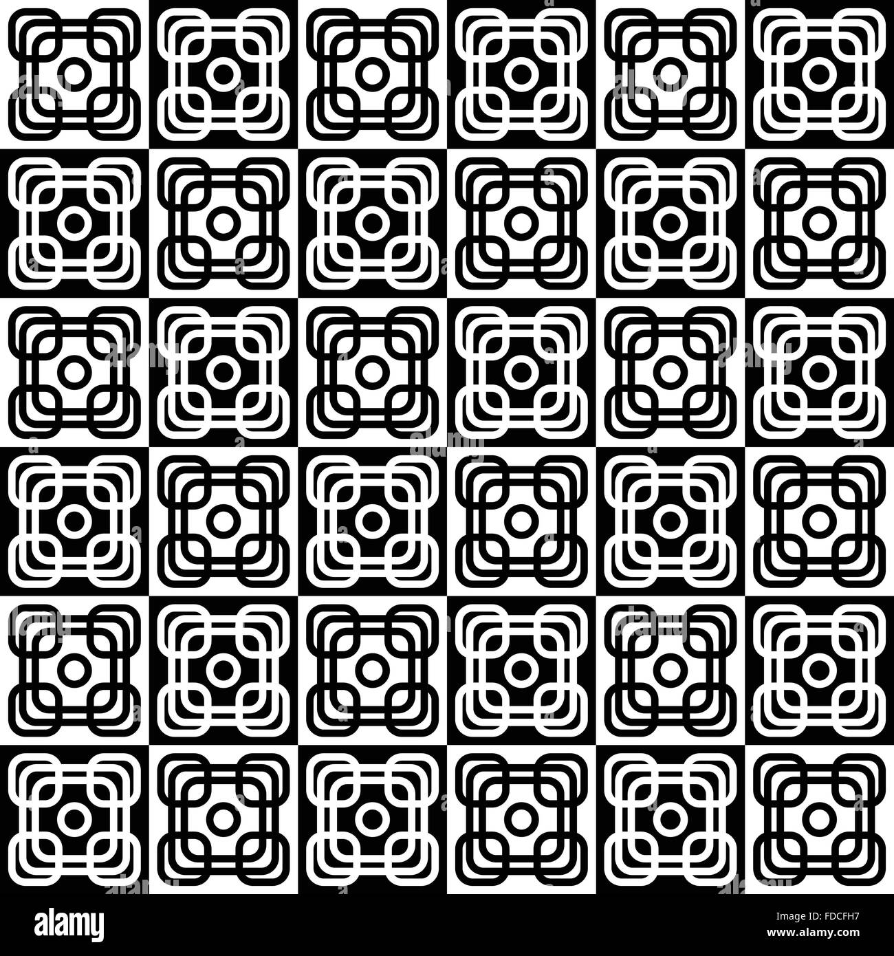 Monochrome, seamlessly repeatable pattern, abstract black and white ...