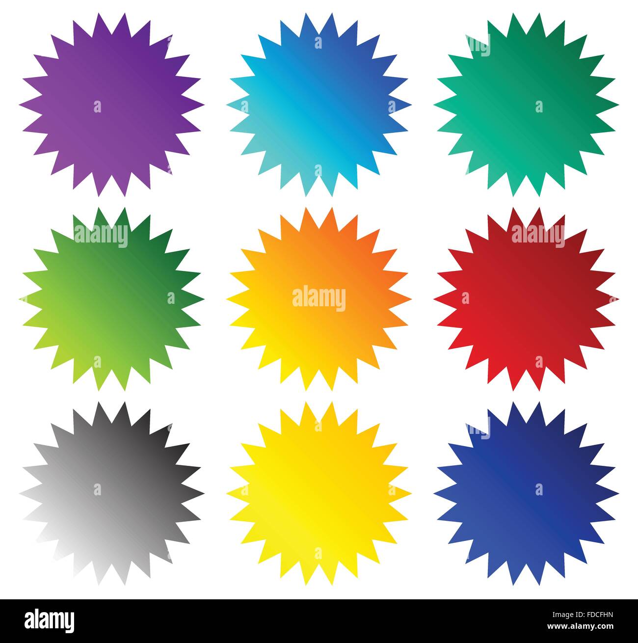 Badge, starburst, price flash shapes. Vector illustration Stock Vector ...