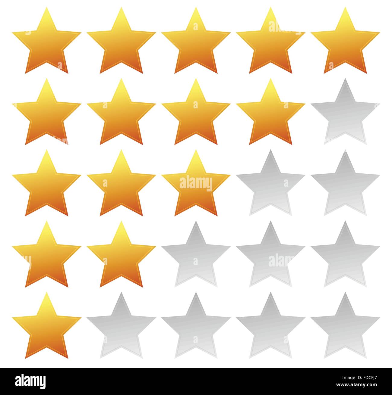 Star rating template with 5 stars. Quality, product, service review ...