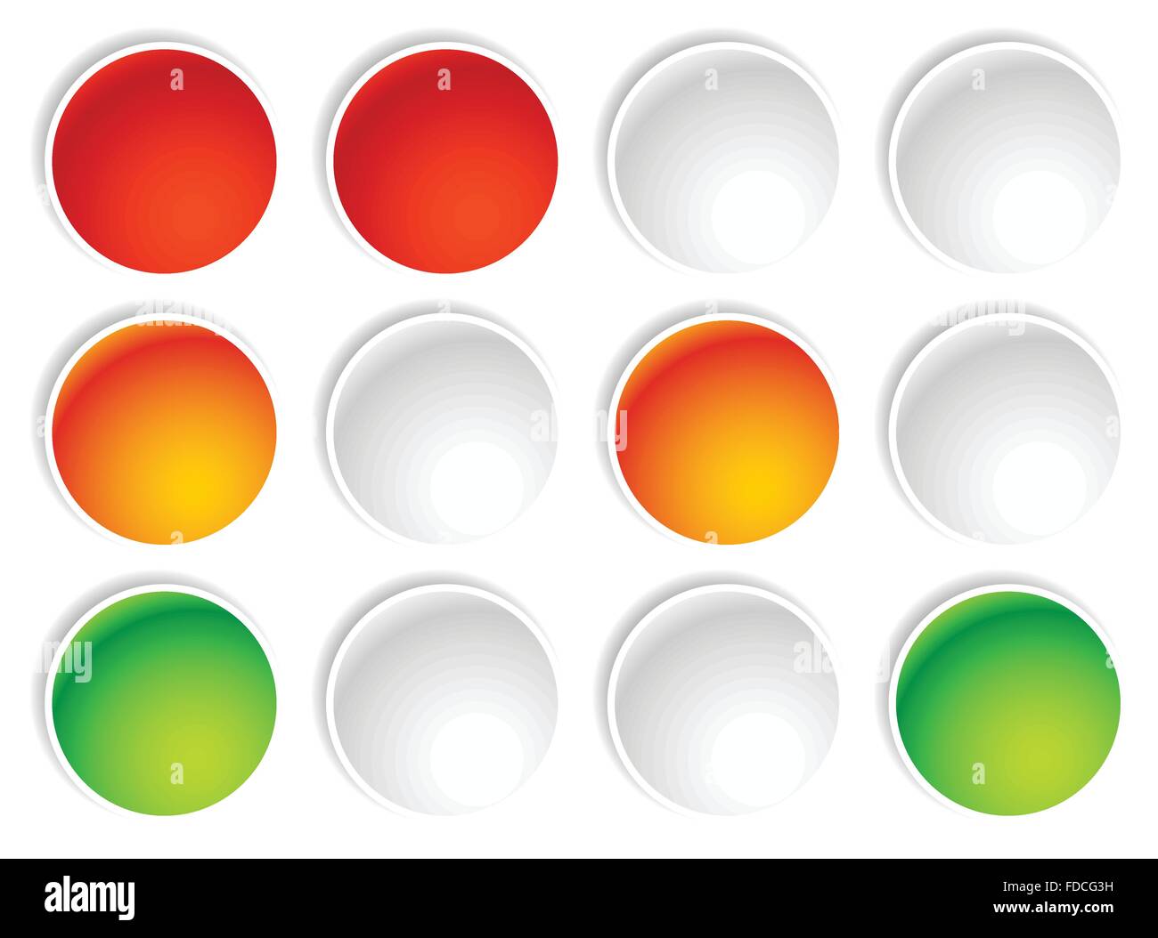 Traffic light, traffic lamp, semaphore leds on white Stock Vector Image ...
