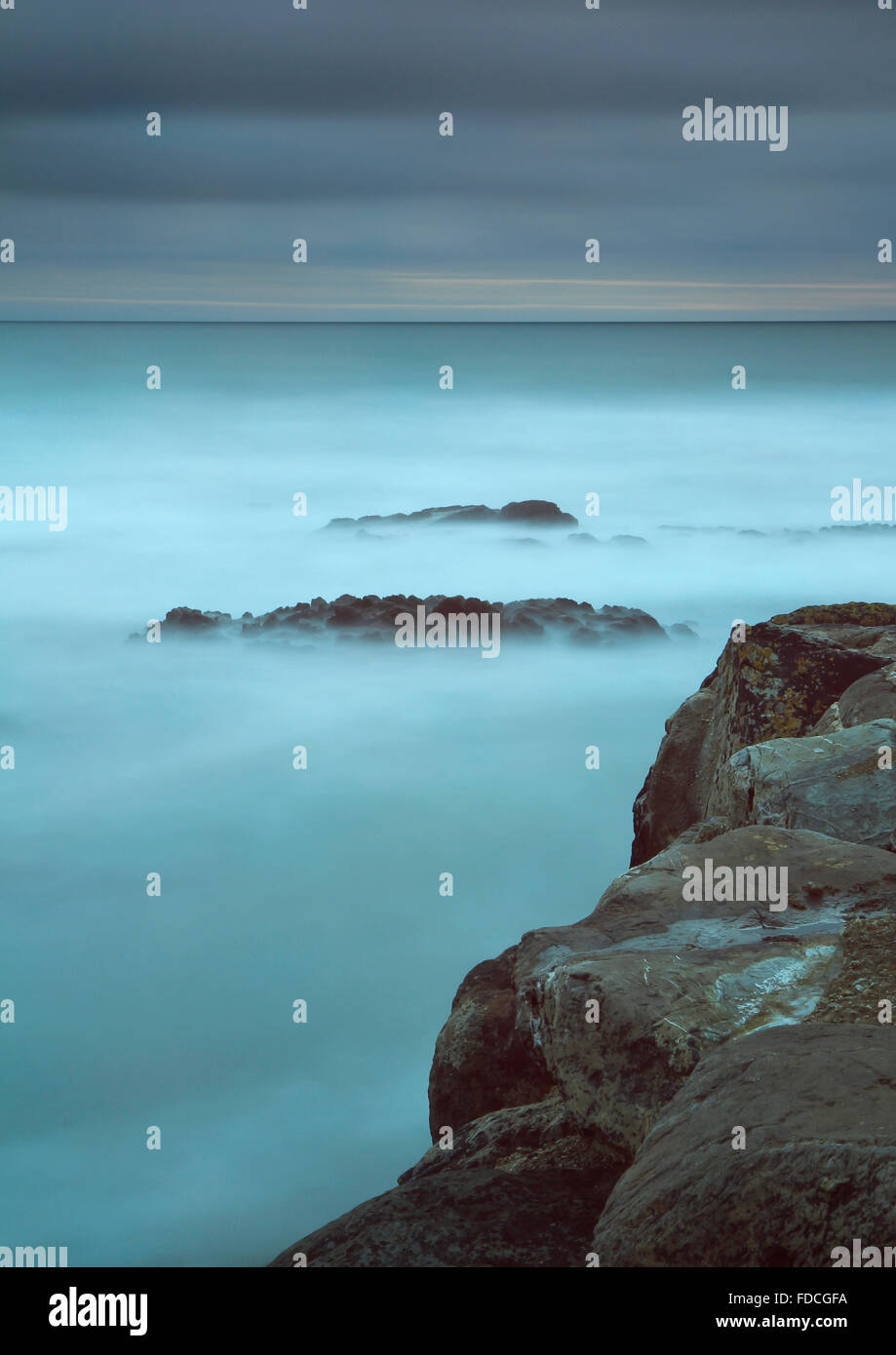 Dreamy Seascape, Whitsand Bay, Cornwall Stock Photo - Alamy