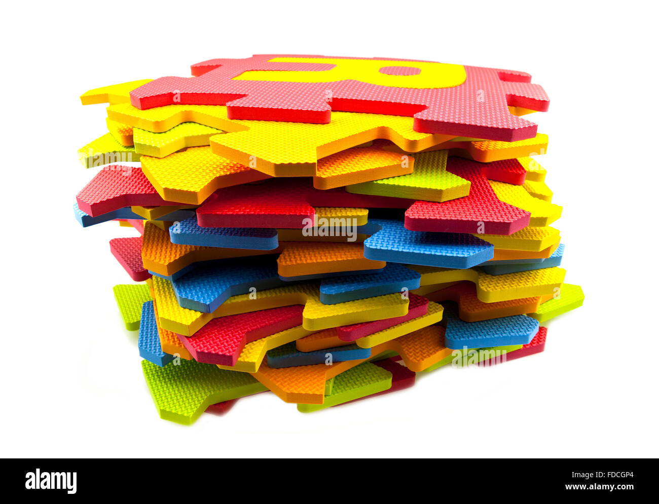 Alphabet Puzzle Pieces on White Background Stock Photo - Alamy