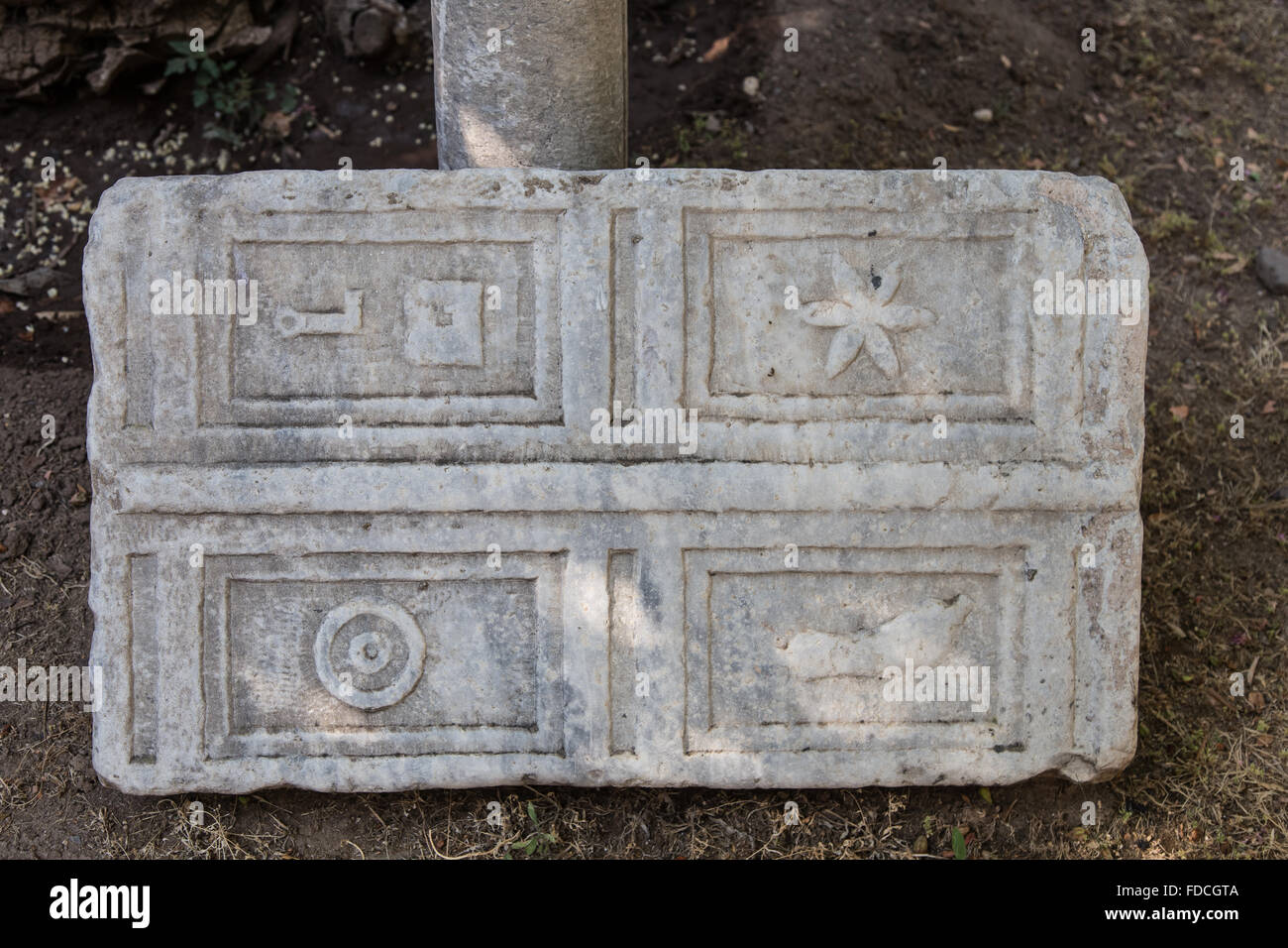 Knight Symbols in Bodrum Castle, Mugla, Turkey Stock Photo - Alamy