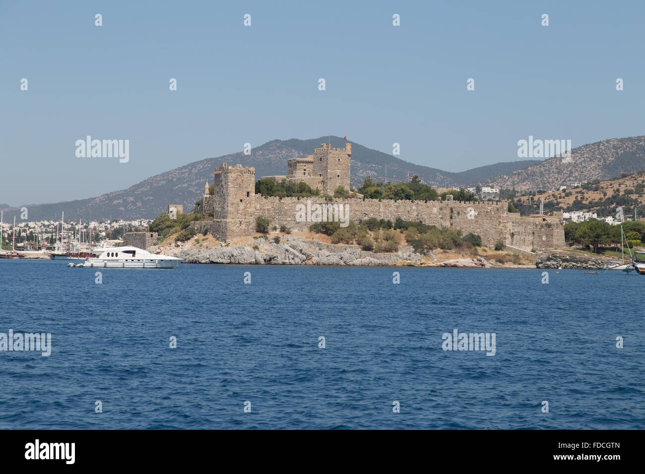 Bodrum Castle in Aegean Coast of Turkey Stock Photo - Alamy