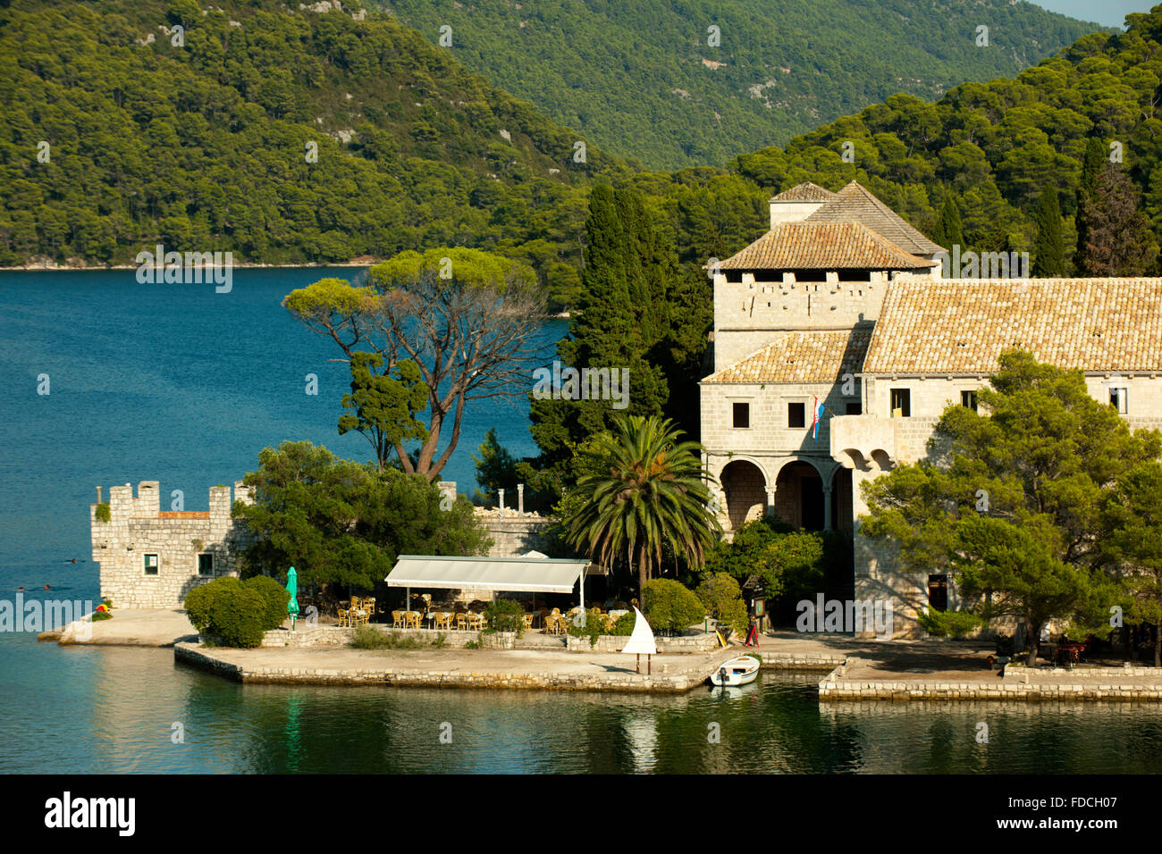 Kroatien, Dalmatien, Insel Mljet, Kloster der Hl. Maria im See Veliko ...