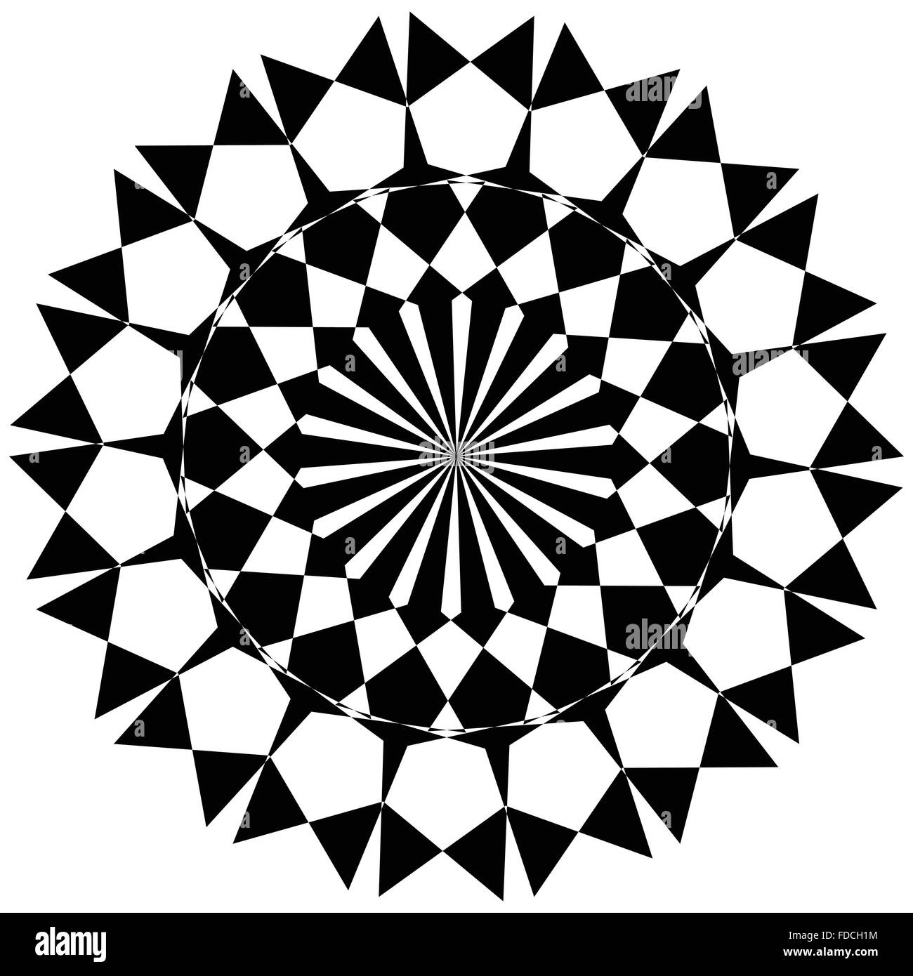 Abstract spirally, twirly shape isolated on white. Monochrome vector ...