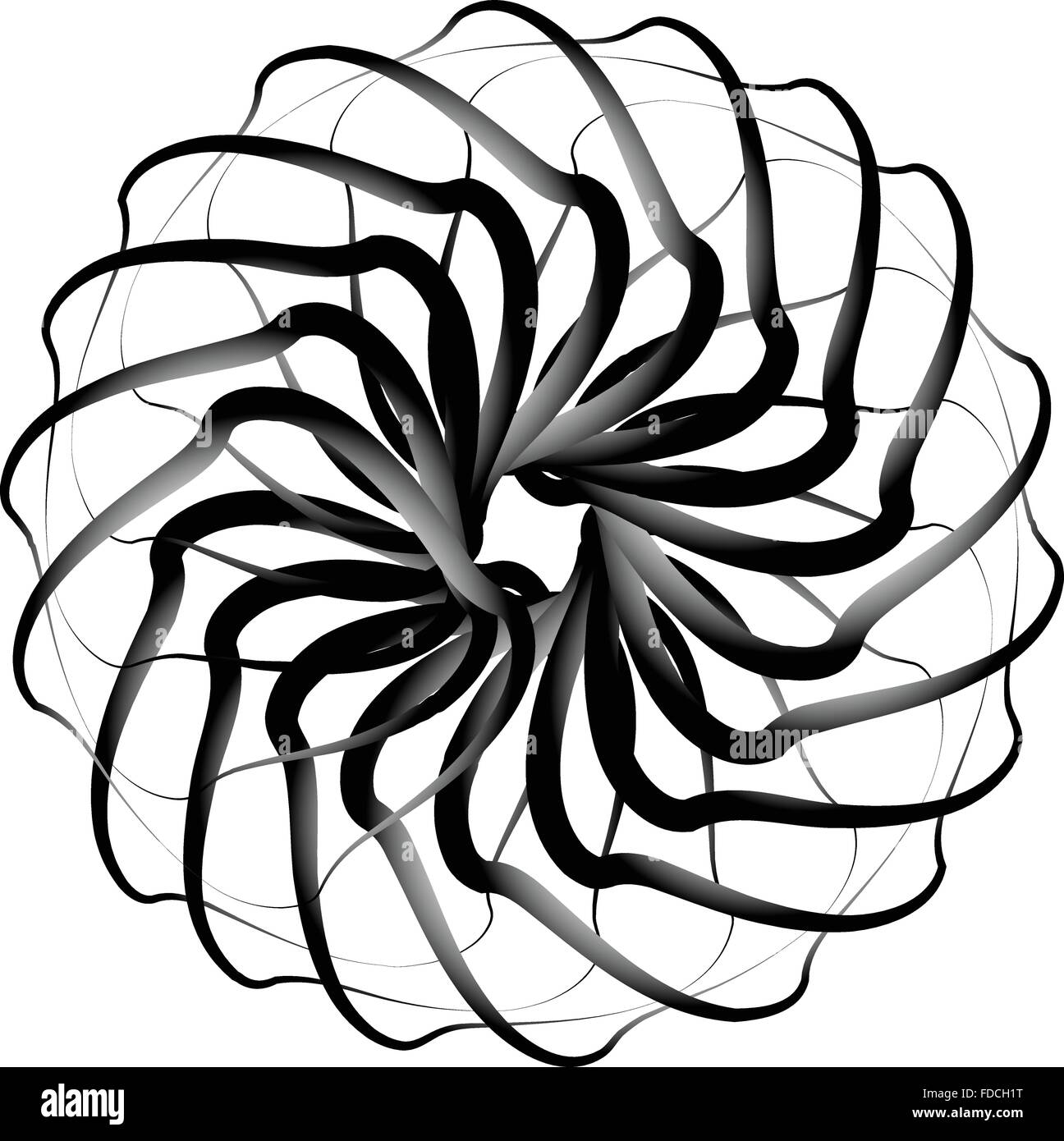 Spirograph vector pattern Black and White Stock Photos & Images - Alamy