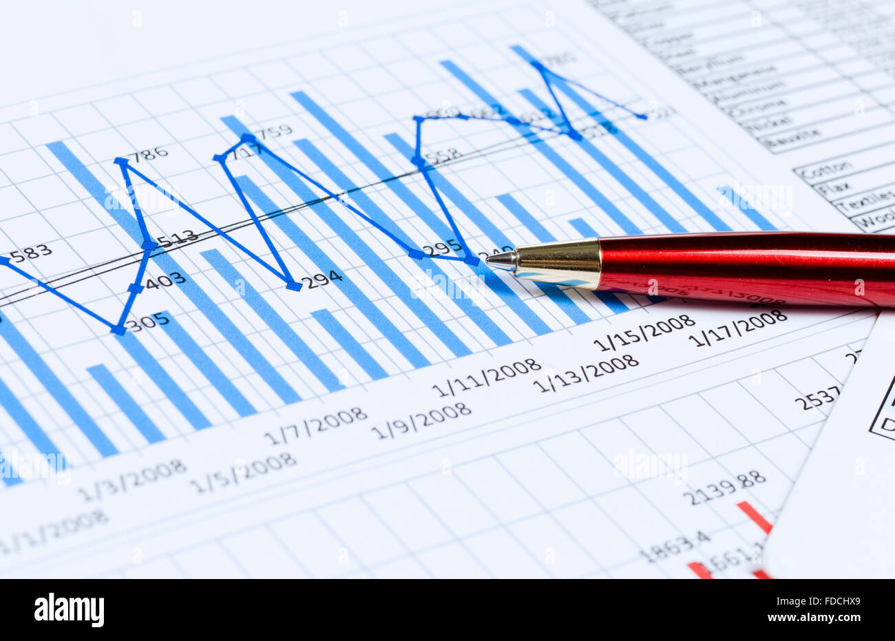 Close up paper statistics graphs hi-res stock photography and images ...