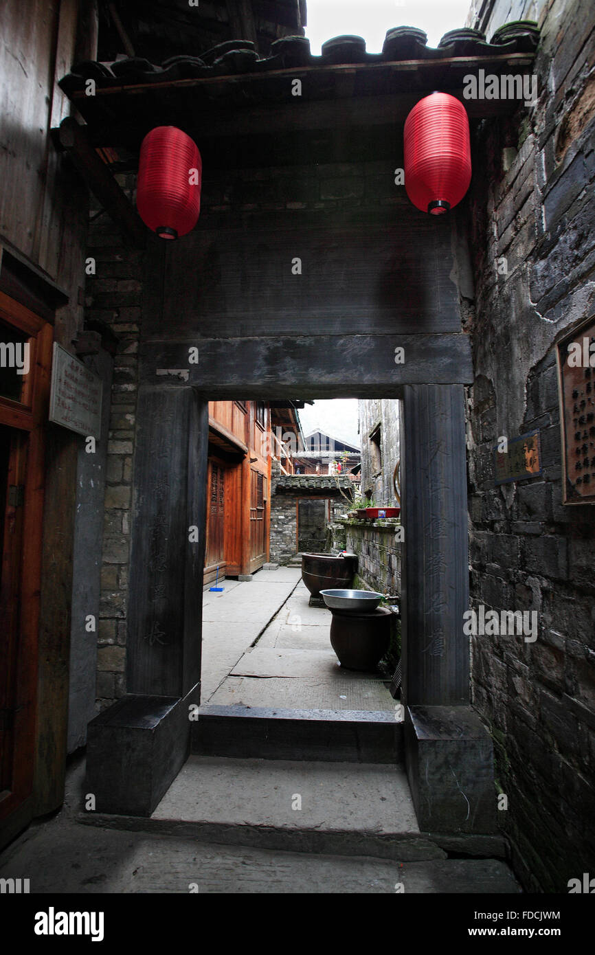 Hunan Province West Hunan Huitong County Gaoyi Ancient Village Stock ...