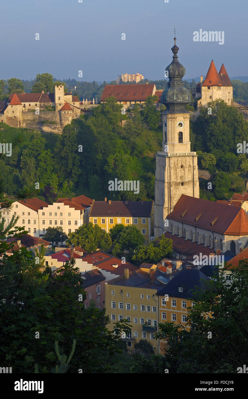 Burghausen, Castle, Upper Bavaria, Altötting district, View from ...
