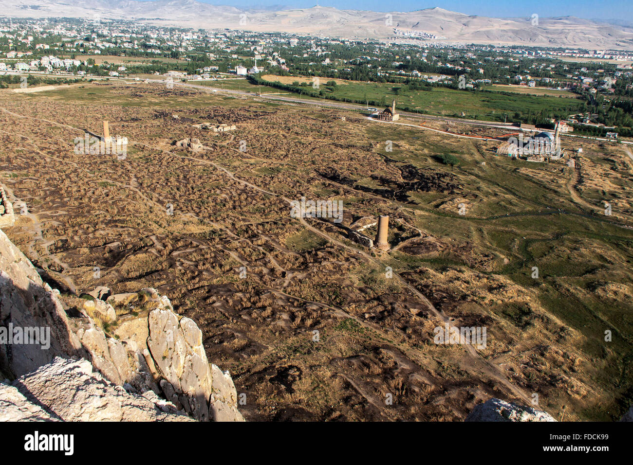 View of old Van city from Van fortress, Van, Turkey Stock Photo - Alamy