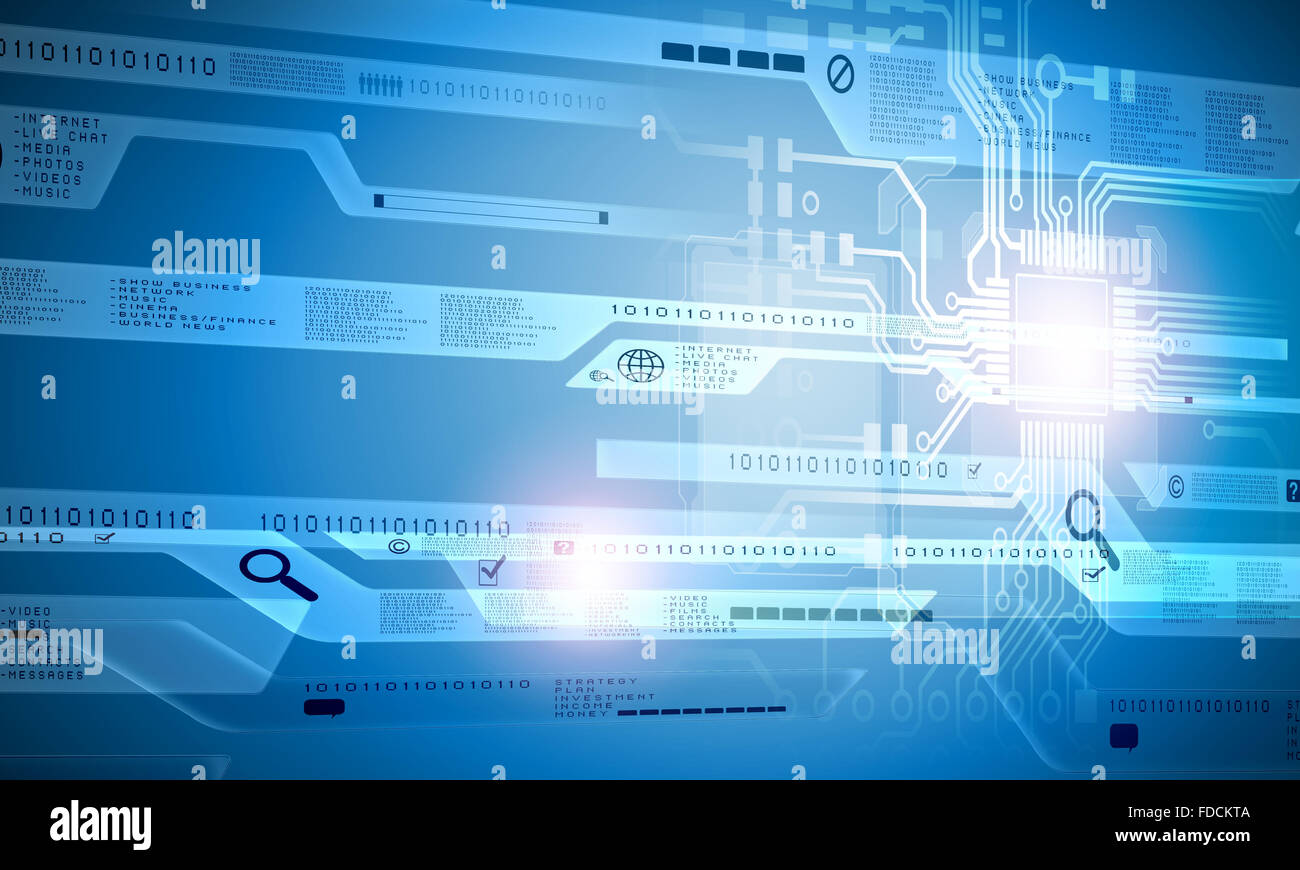 Background digital image with touch icons. Innovative technologies ...