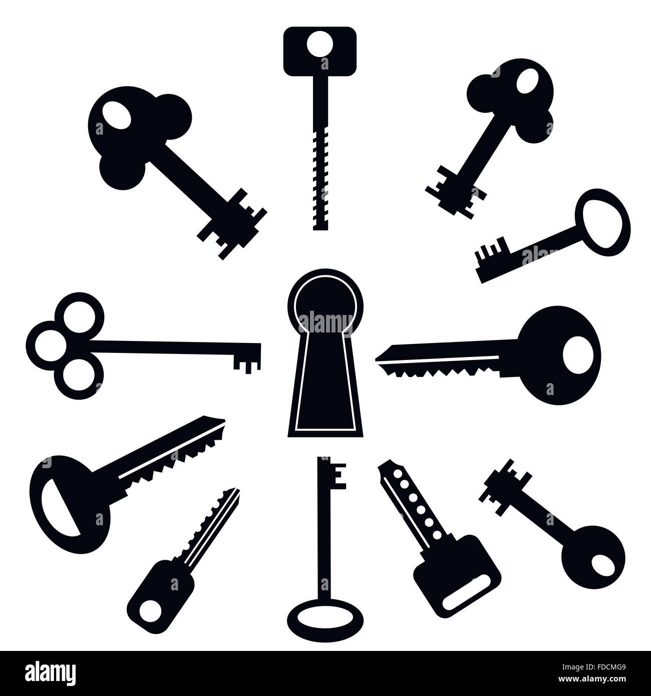 Set of Keys Stock Vector Image & Art - Alamy