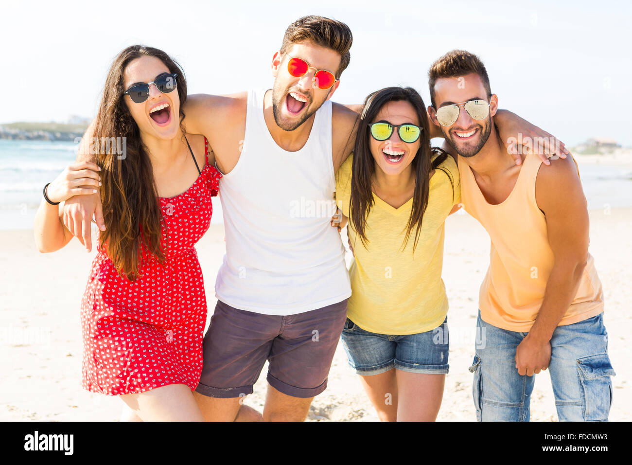 Mixed group beach hi-res stock photography and images - Alamy