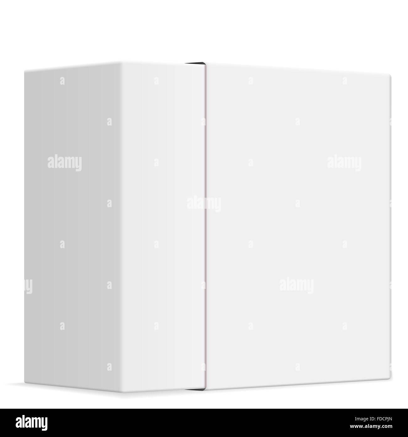 Blank paper box on a white background Stock Photo - Alamy