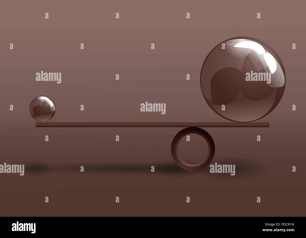 balance. conceptual image of balance between two issues Stock Vector ...