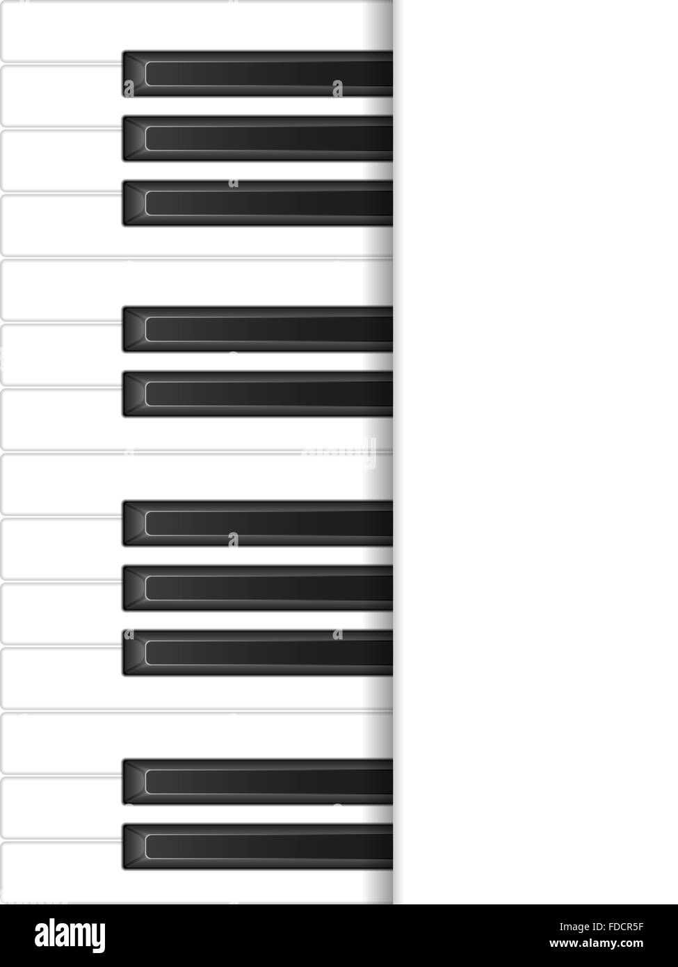 Piano keyboard on a white background Stock Photo - Alamy