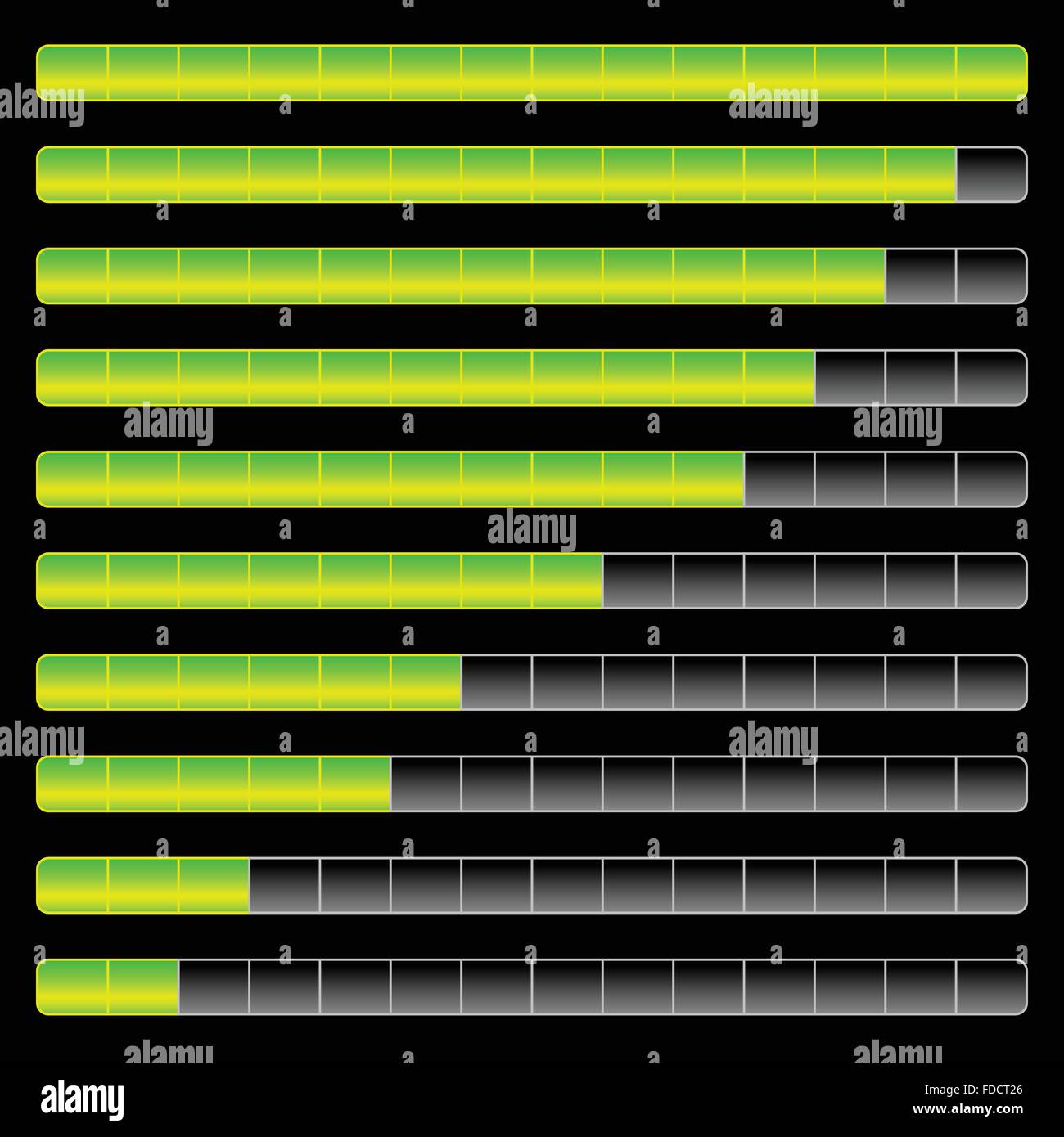Horizontal progress, loading bar templates. vector illustration Stock ...