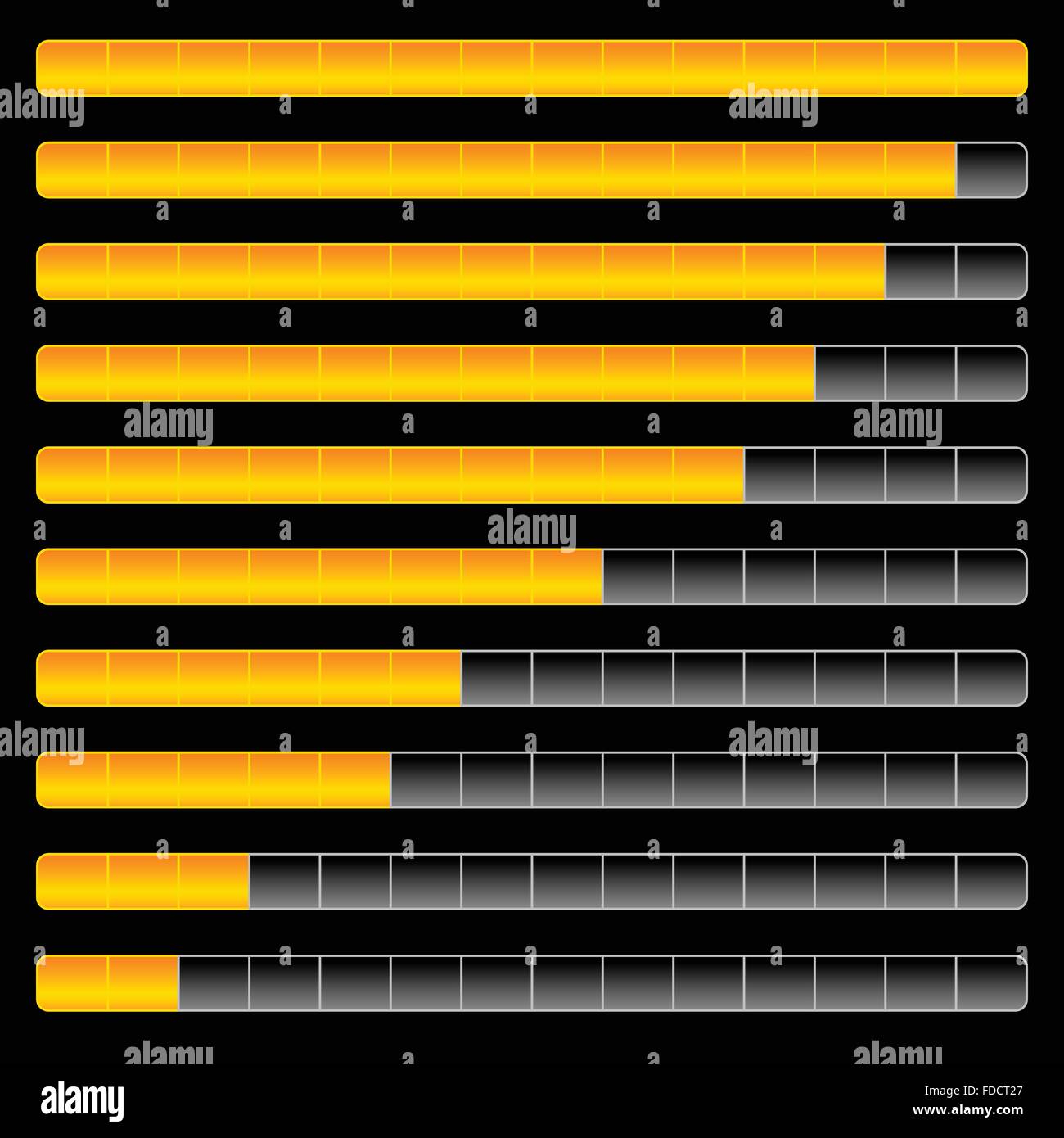 Horizontal progress, loading bar templates. vector illustration Stock ...