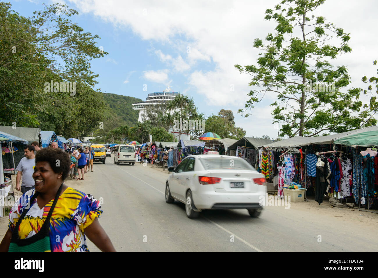 The cruise ship 'Carnival Spirit' docked at Port Vila, Vanuatu ...