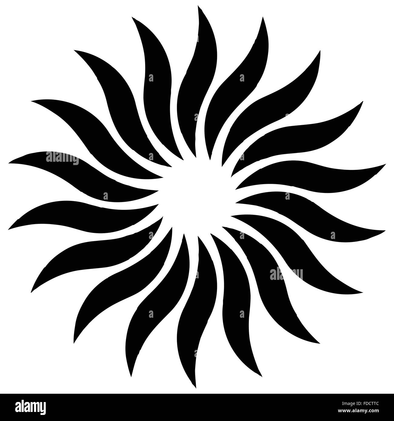 Abstract, symmetric flower silhouette, flower shape, flower motif Stock ...