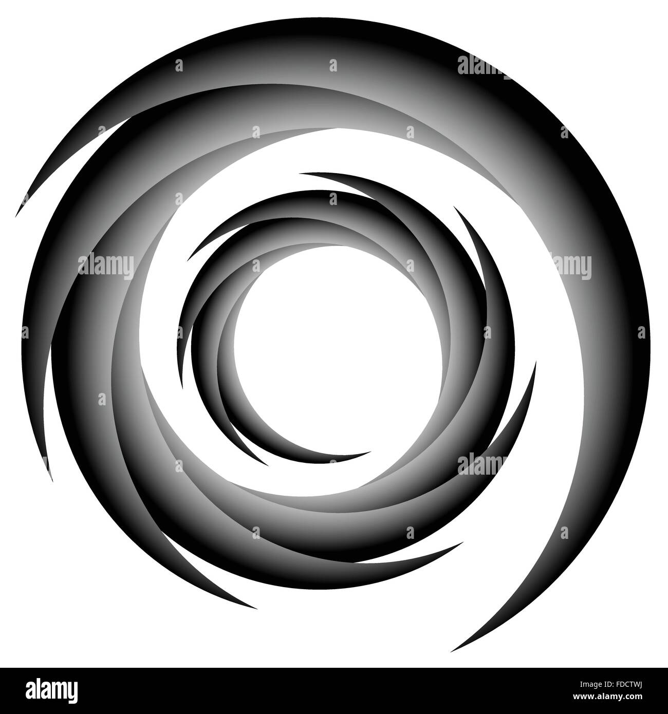 Abstract spiral, twirl element, volute shape. Vector Stock Vector Image ...