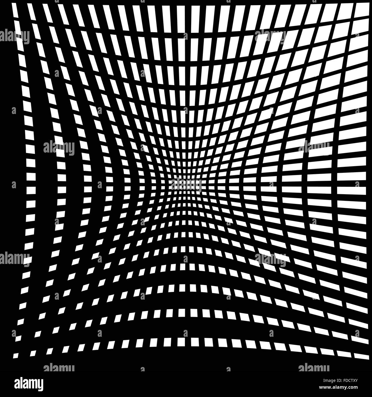 Warped, distorted lines abstract monochrome pattern / background. For ...