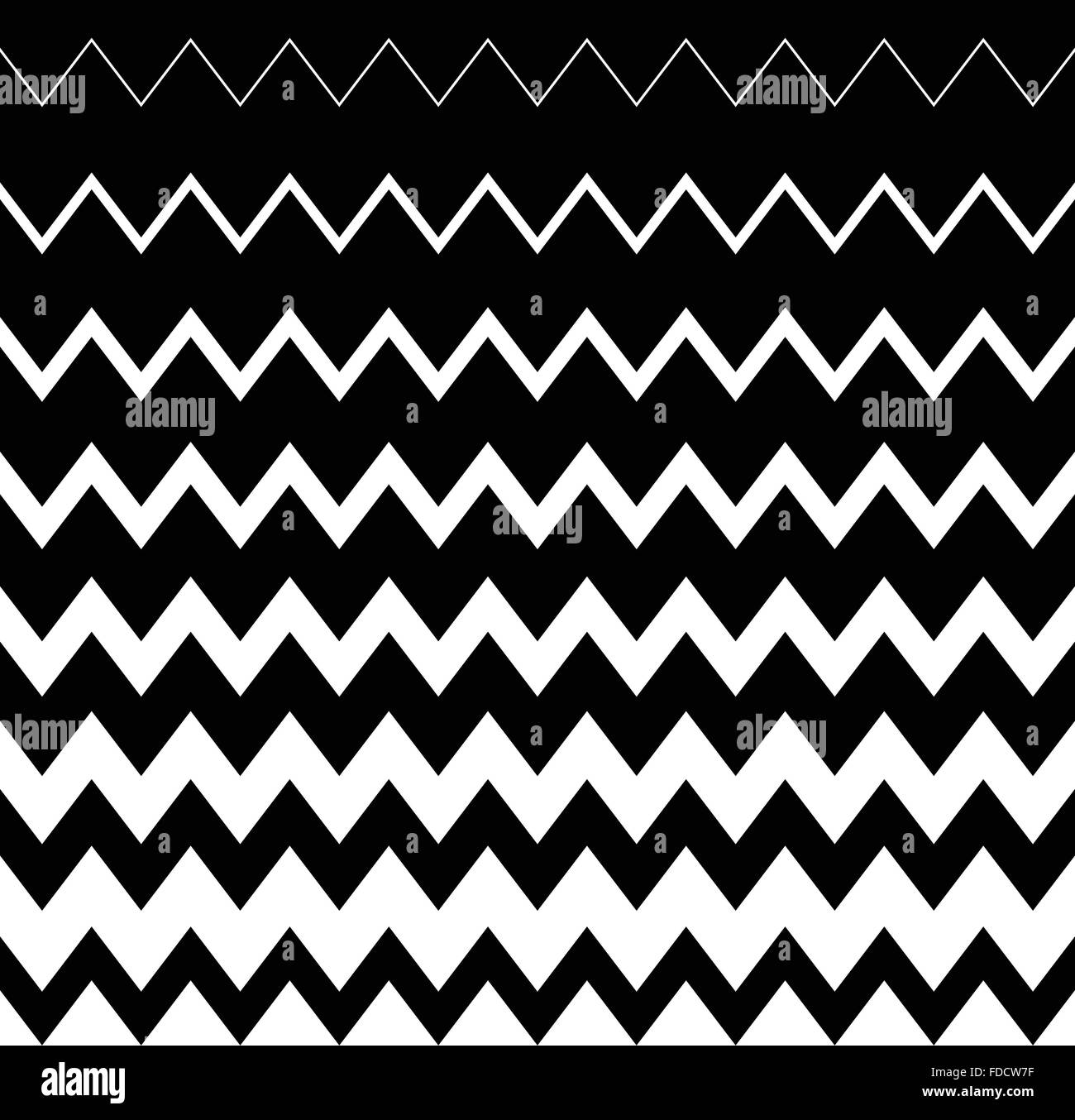 Horizontal zigzag or wavy lines monochrome pattern. Repeatable Stock ...