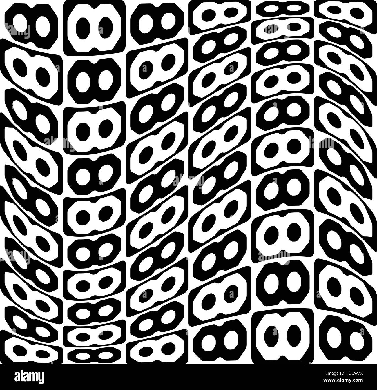 Abstract monochrome pattern, background with connected octagon shapes ...